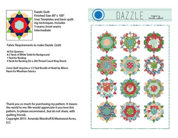 Dazzle Quilt Pattern - PDF Pattern – Westwood Acres Fabric