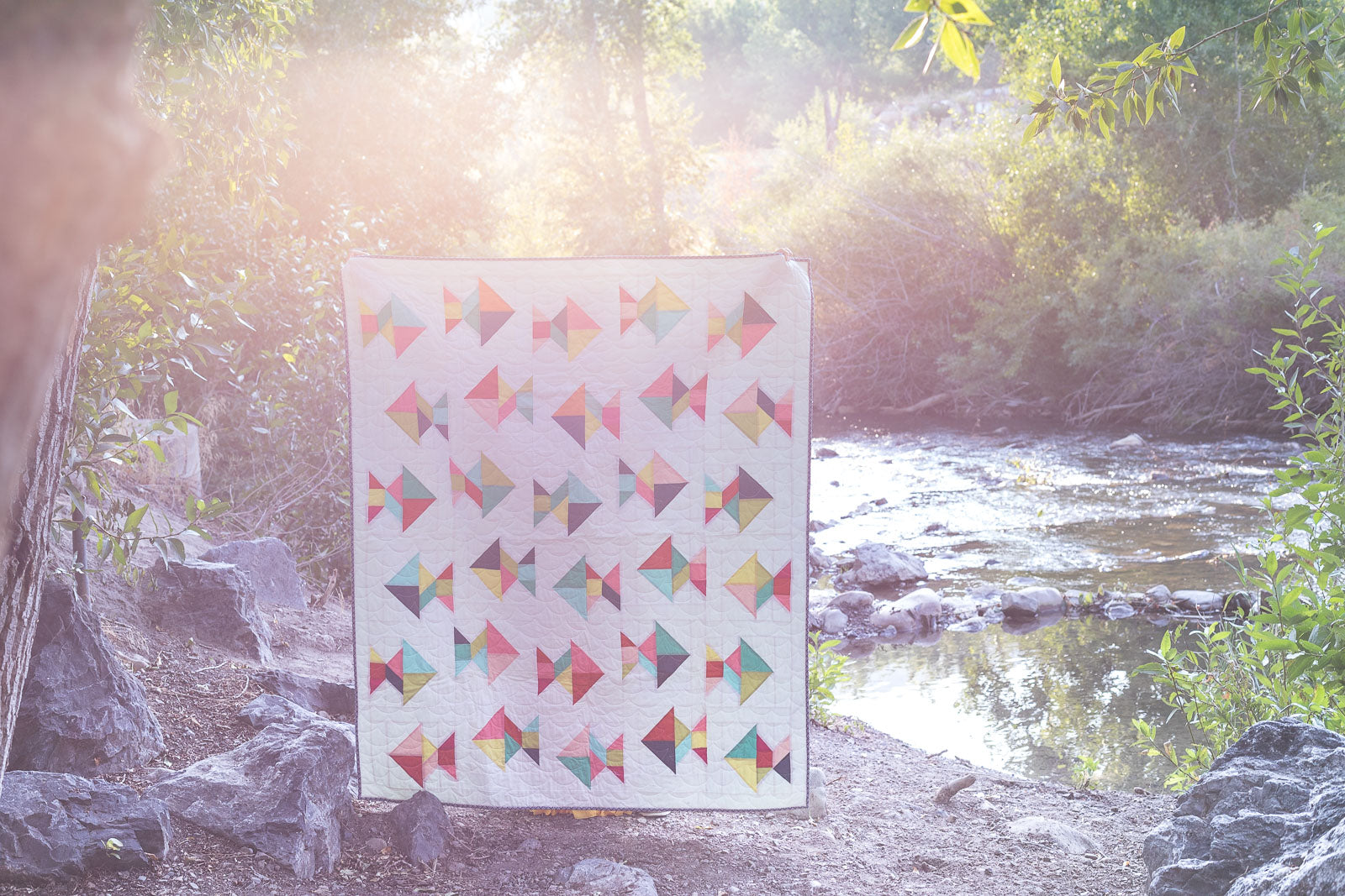 Westwood Acres Fabric — Patchwork Fish Quilt WITH KIT - PDF Pattern